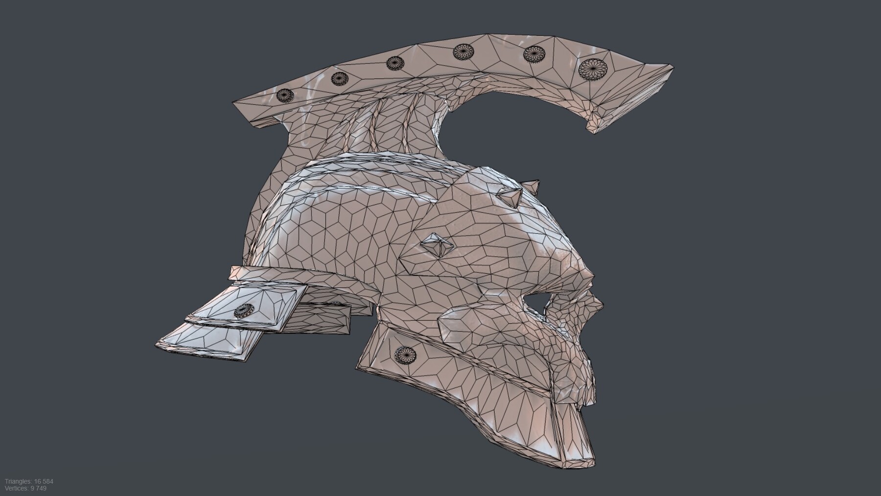 ArtStation - BRUTAL RPG SCULL HELMET low-poly PBR | Game Assets