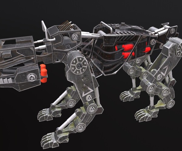 ArtStation - WOLFENSTEIN PANZERHUND DOG low-poly PBR | Game Assets