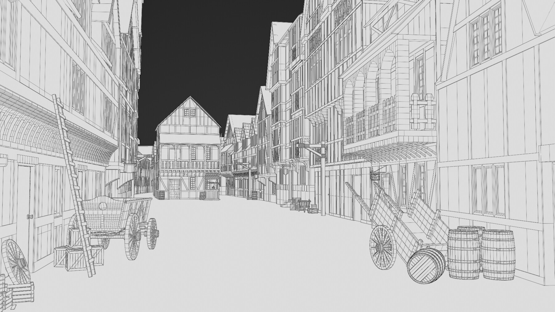 ArtStation - Medieval Street 3d Scene | Resources