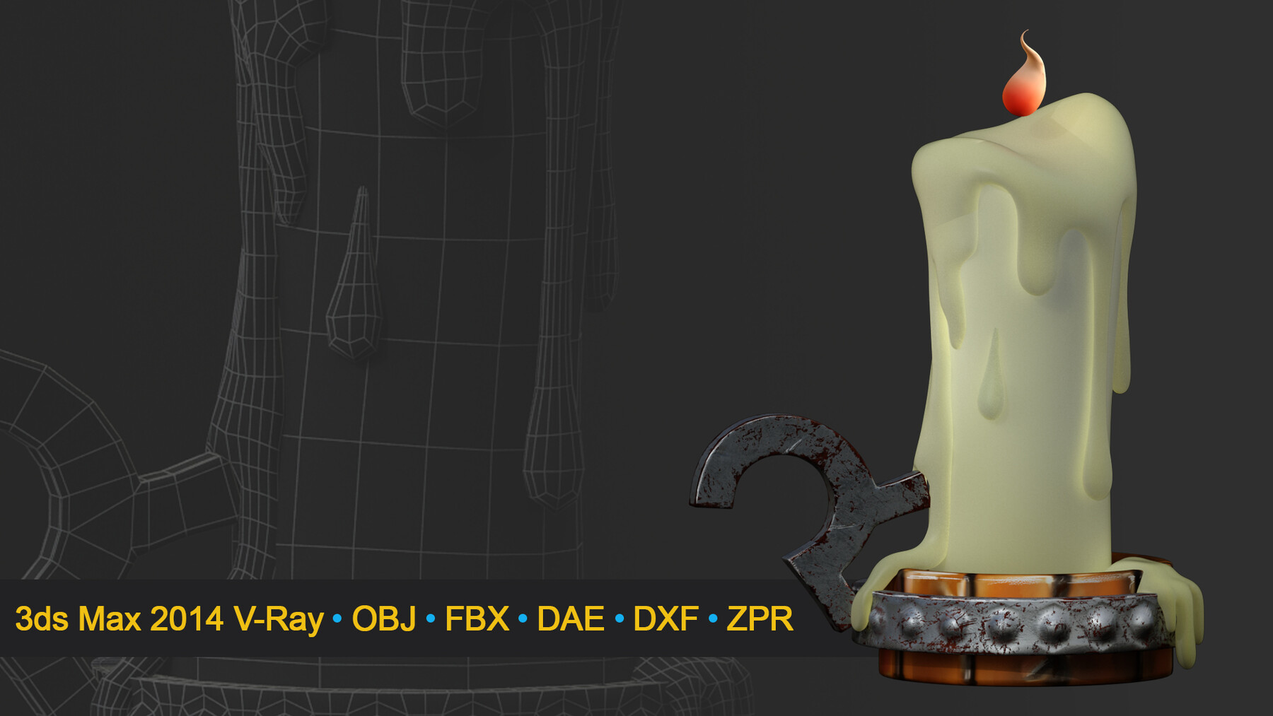 ArtStation - Candle 3D Model | Resources