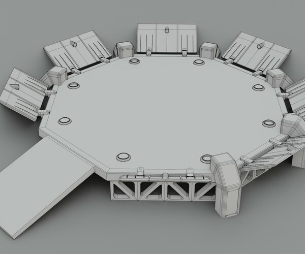 ArtStation - Sci-Fi Landing Pad - Game ready - PBR | Game Assets