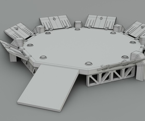 ArtStation - Sci-Fi Landing Pad - Game ready - PBR | Game Assets