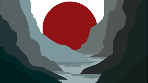 ArtStation - Red Sun Triptych, Part 1 | Artworks