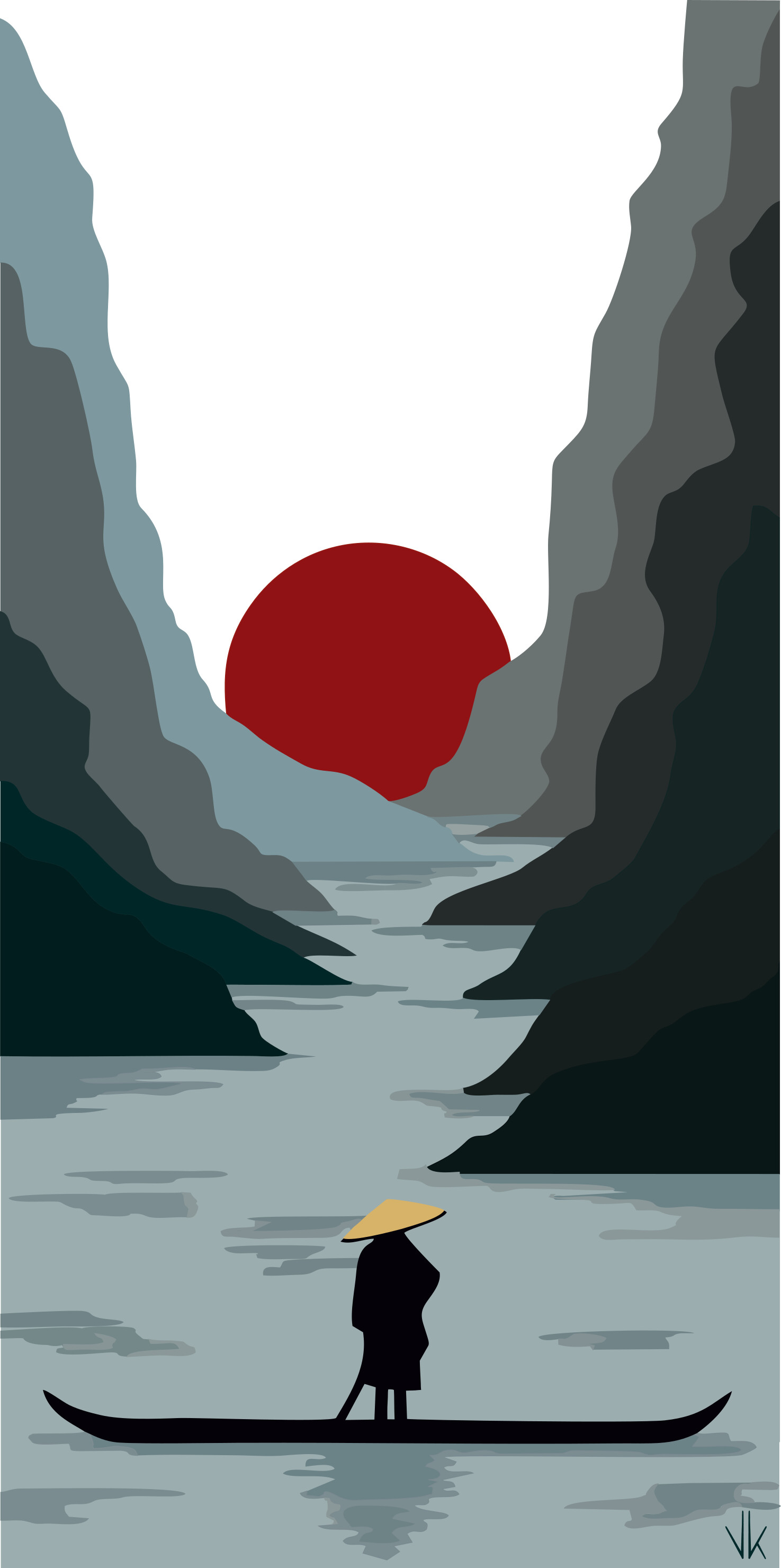 ArtStation - Red Sun Triptych, Part 1 | Artworks