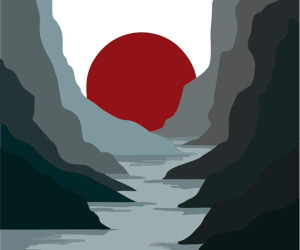 ArtStation - Red Sun Triptych, Part 1 | Artworks