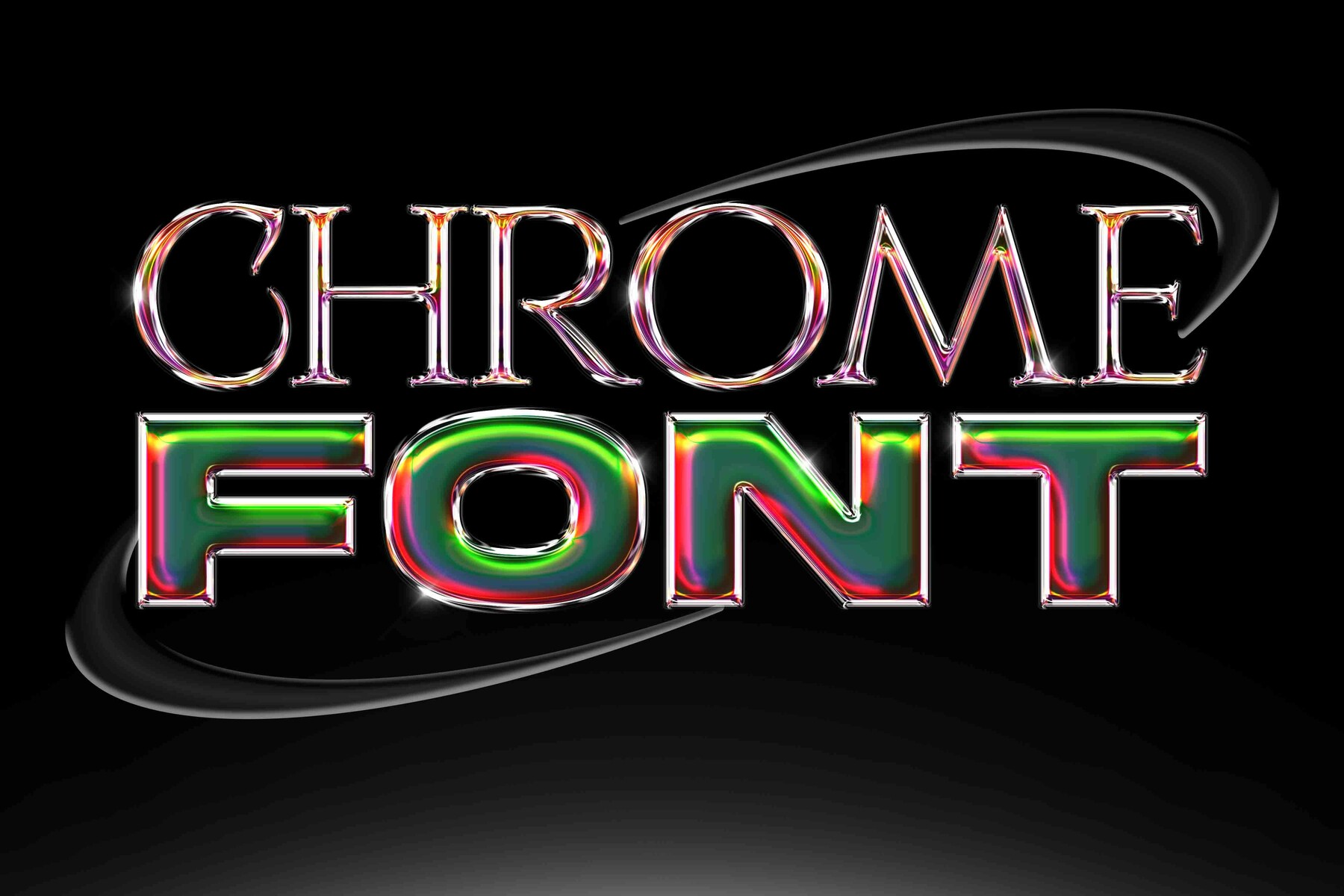 ArtStation - Abstract Chrome Text Effect, PSD File | Artworks