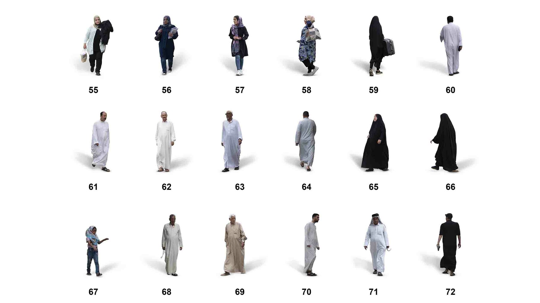 ArtStation - 150 PNG+PSD Arabian people Full HD CUTOUT Pack | Resources