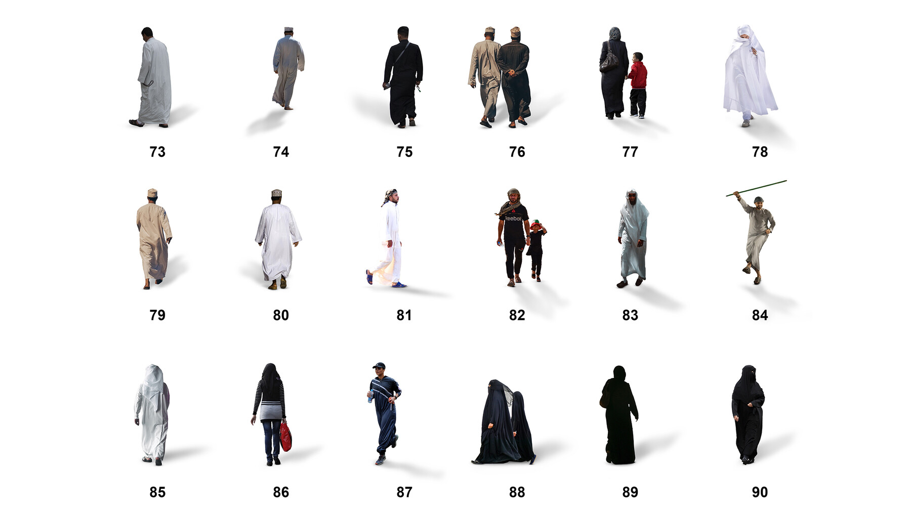 ArtStation - 150 PNG+PSD Arabian people Full HD CUTOUT Pack | Resources