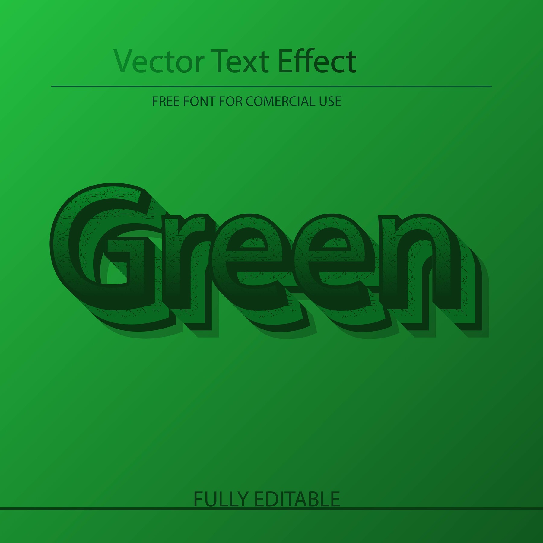 ArtStation - Green Text Effects, EPS and AI Template File | Artworks