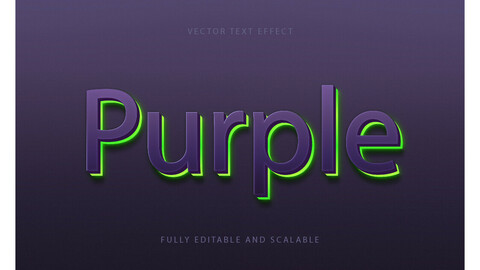 ArtStation - Neon Purple Light Text Effects, EPS and AI Template File ...