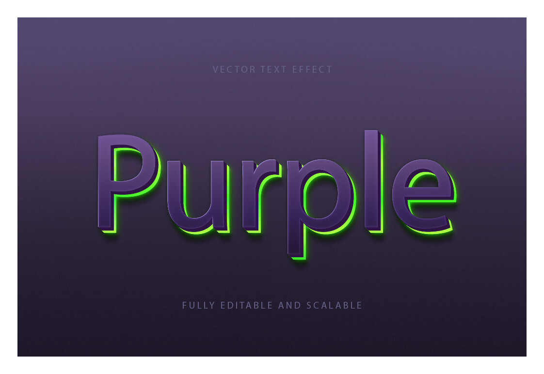 ArtStation - Neon Purple Light Text Effects, EPS and AI Template File ...