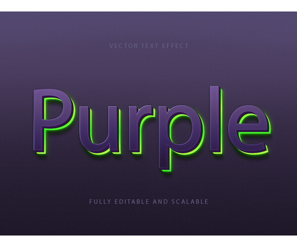 ArtStation - Neon Purple Light Text Effects, EPS and AI Template File ...