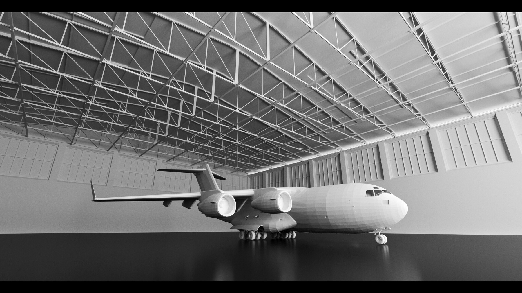 ArtStation - Airplane Hanger+ Airlplane object- Vol 01- High detail 3d ...