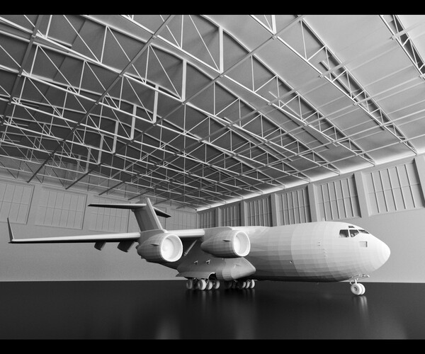 ArtStation - Airplane Hanger+ Airlplane object- Vol 01- High detail 3d ...