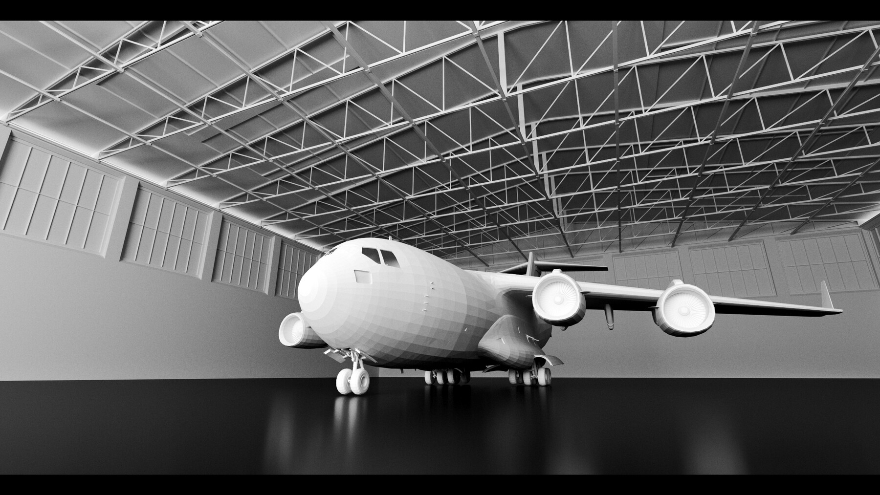 ArtStation - Airplane Hanger+ Airlplane object- Vol 01- High detail 3d ...