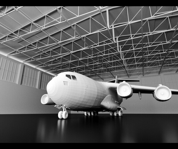 ArtStation - Airplane Hanger+ Airlplane object- Vol 01- High detail 3d ...