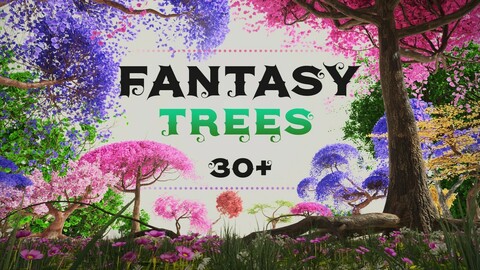 ArtStation - Fantasy Trees - 30+ Game Ready Models | Game Assets