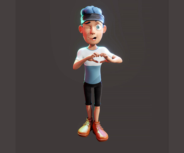 ArtStation - Rigged Boy in Blender 3.0 - Character Design - Luke | Game ...