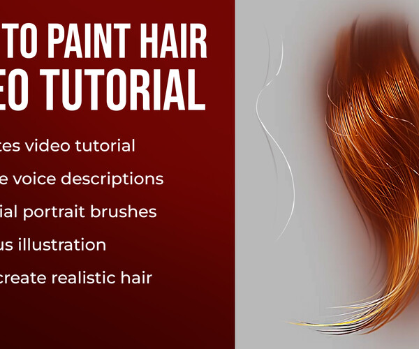 ArtStation - How to Paint Hair in Photoshop Video Tutorial | Tutorials