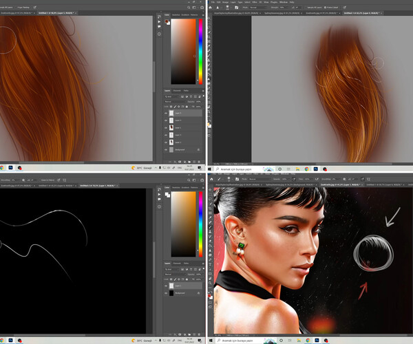 ArtStation - How to Paint Hair in Photoshop Video Tutorial | Tutorials
