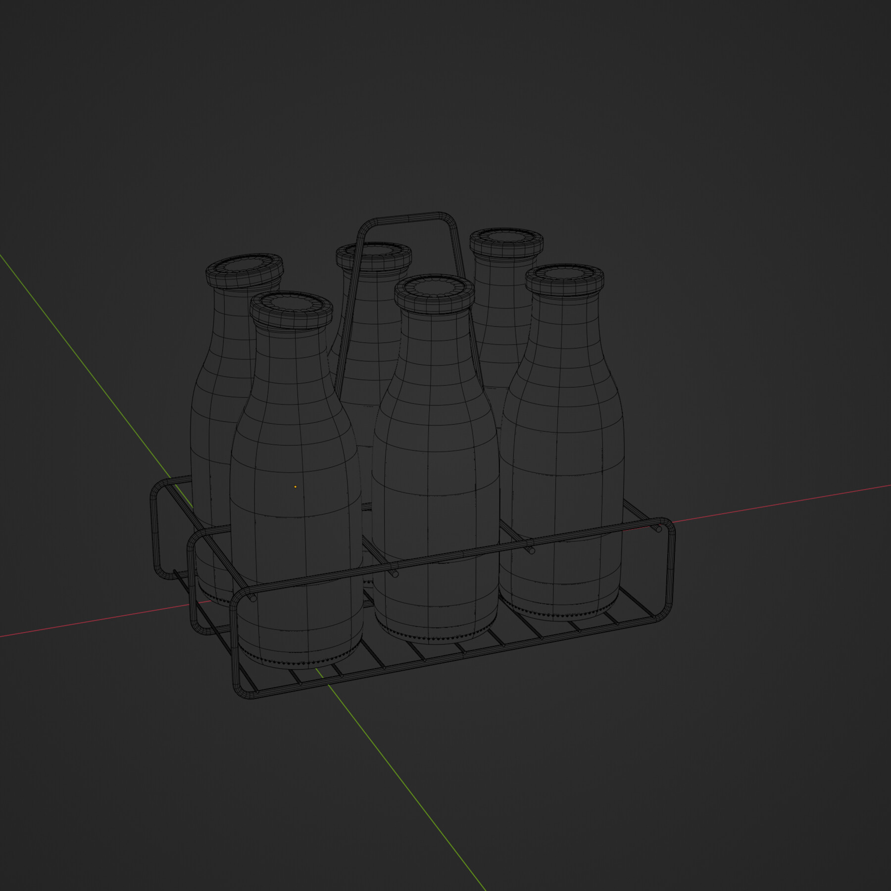 ArtStation - Milkbottles in rack | Resources