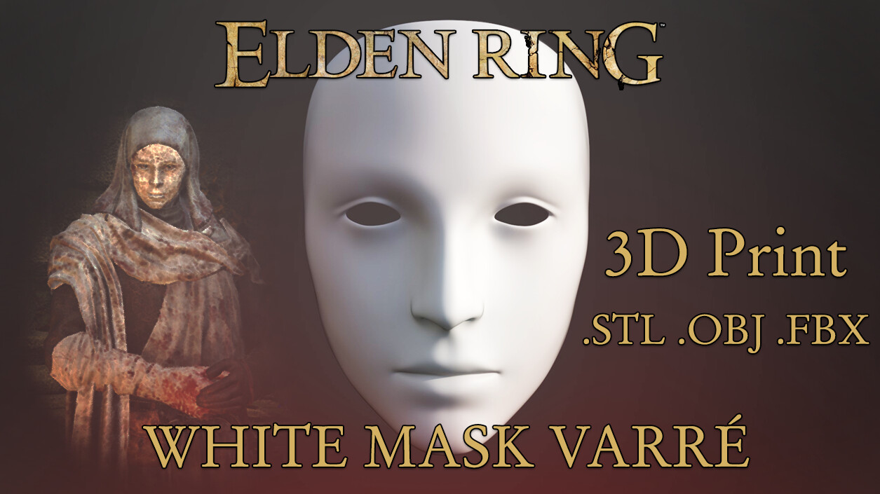 Alexander Gies - White Mask Varré - 3D Print Mask Alexander Gies - White Mask Varré - 3D Print Mask
