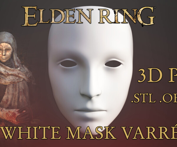 ArtStation - White Mask Varré - 3D Print Mask | Resources
