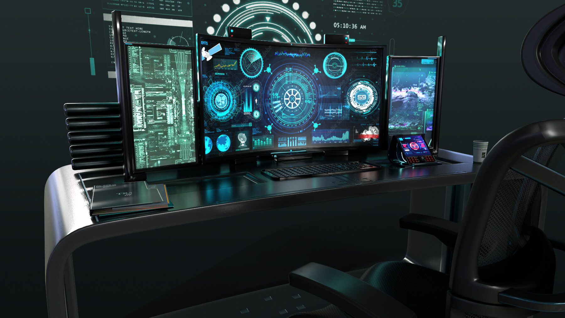 ArtStation - Control panel desk 3D model | Resources