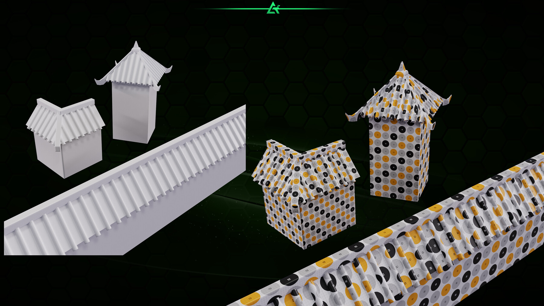 ArtStation - ATS - Asian Buildings (Urban + Village) Base Mesh ...