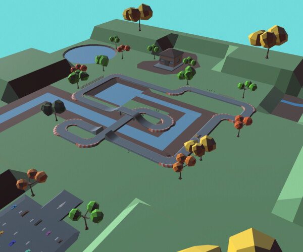 ArtStation - Race Track Cartoon | Game Assets