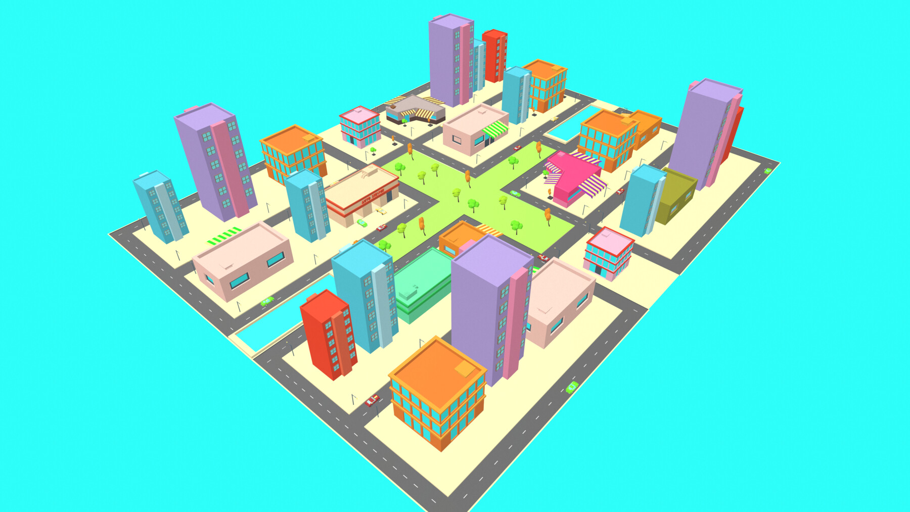 ArtStation - SimplePoly City Low-poly | Game Assets
