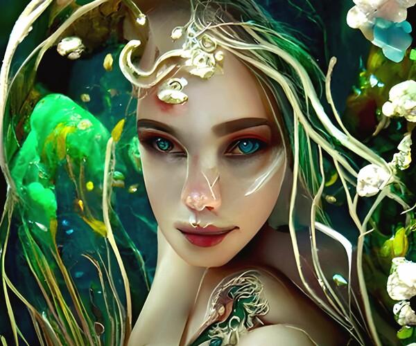 ArtStation - Green Sea Goddess | Artworks