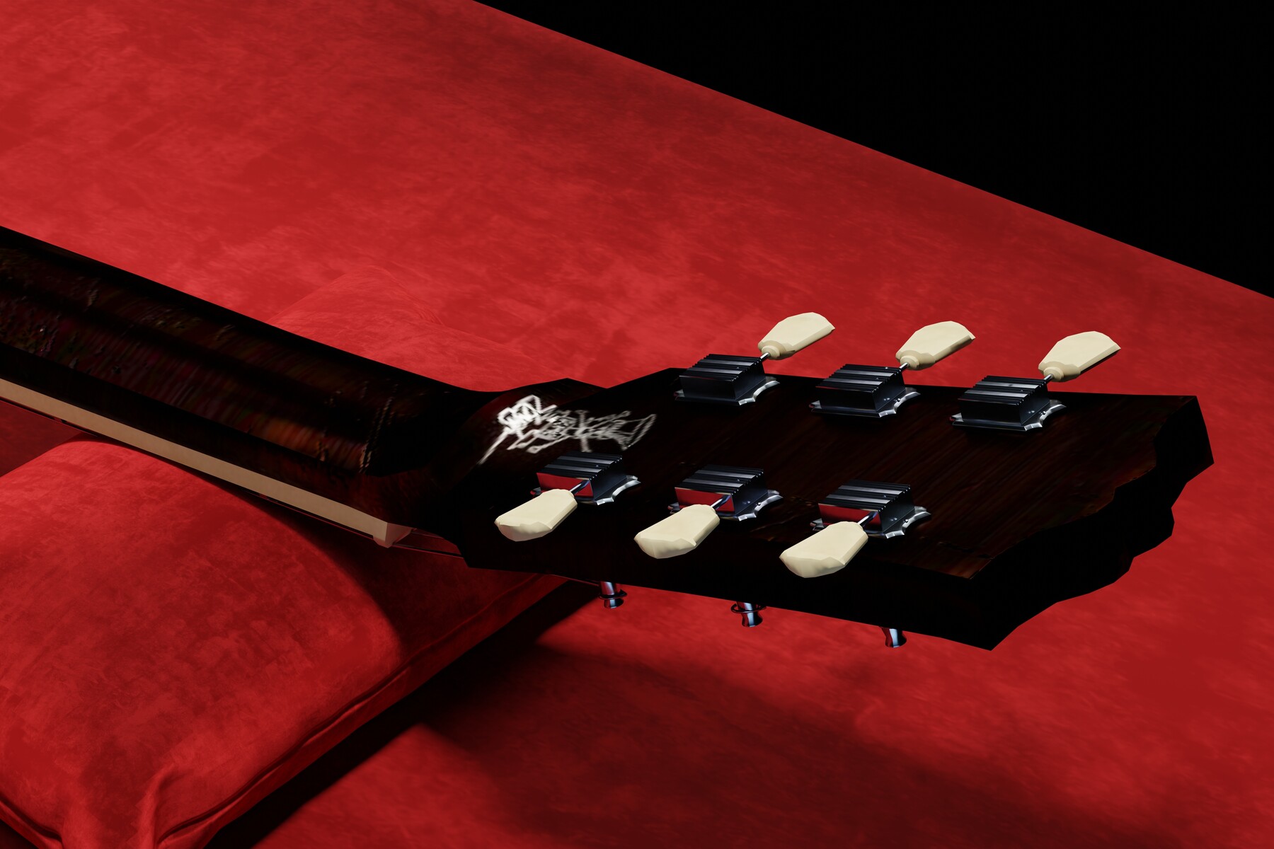 ArtStation - GIBSON Slash Les Paul November Burst - 3D Model | Resources