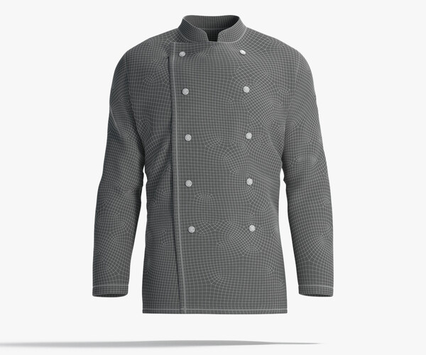 ArtStation - White Chef Jacket - cook chief coat | Resources
