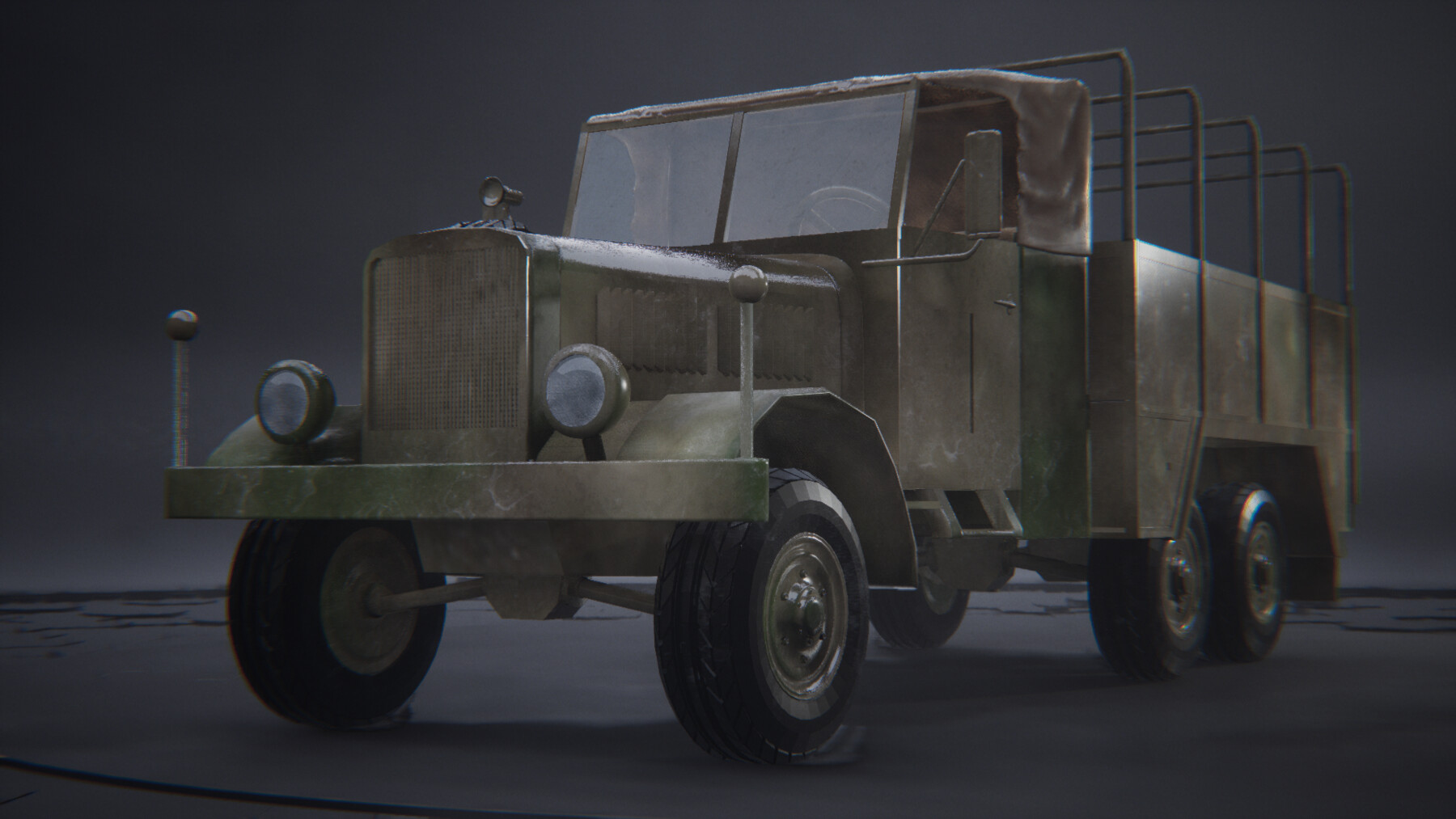 ArtStation - German ww2 truck - Einheitsdiesel | Game Assets