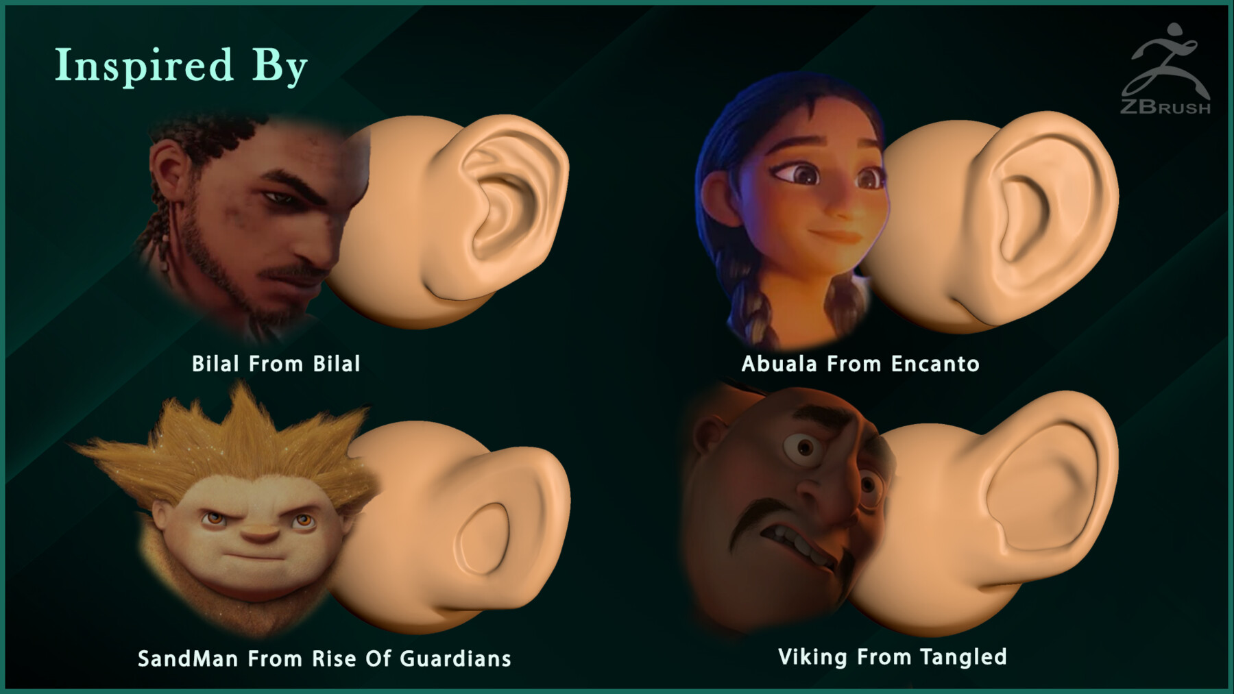 ArtStation - 20 Stylized / Cartoony Ear VDM Brush / FBX / OBJ | Brushes