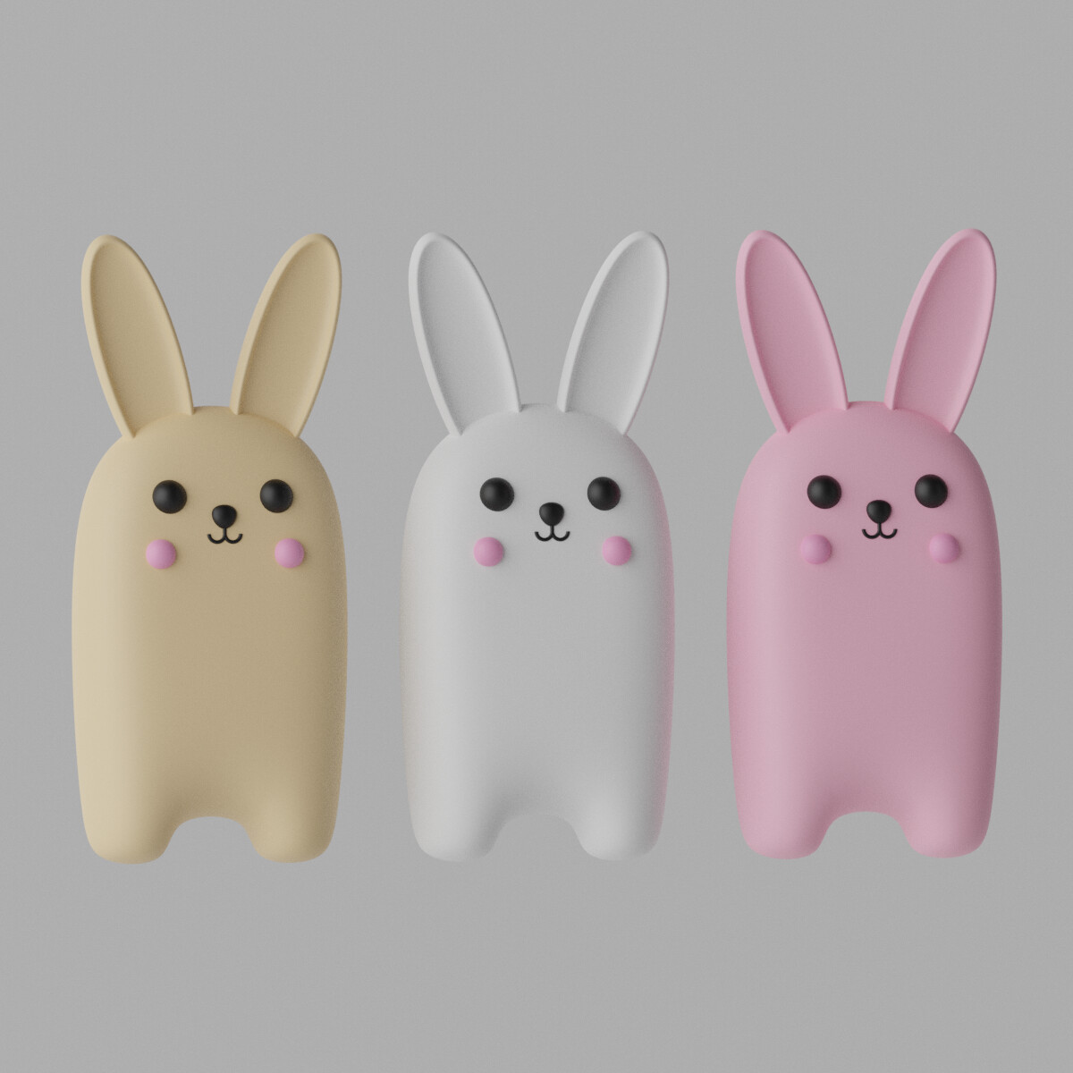 ArtStation - Cartoon Cute Bunny Rabbit 3D model | Resources