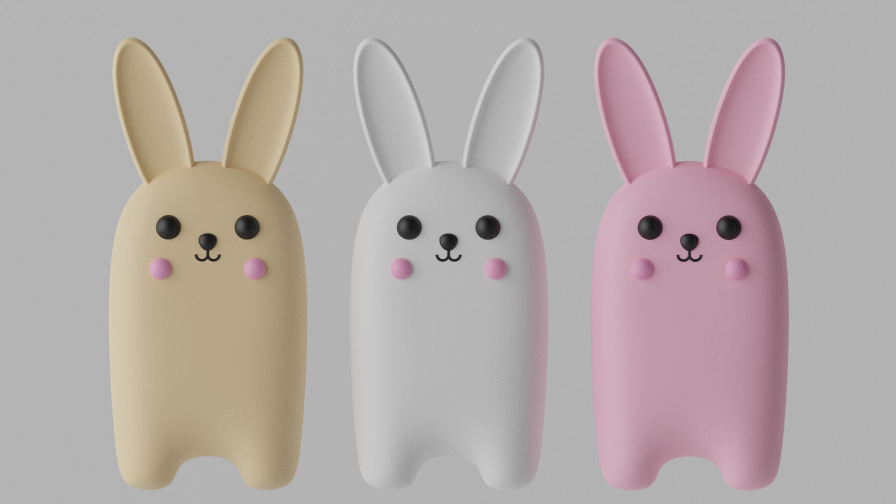ArtStation - Cartoon Cute Bunny Rabbit 3D model | Resources