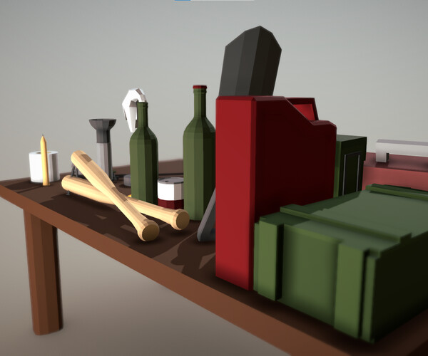 ArtStation - Low-poly Survival Pack | Game Assets