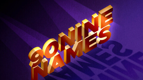 ArtStation - 90 Nine Names Text Effects, PSD Template File | Artworks