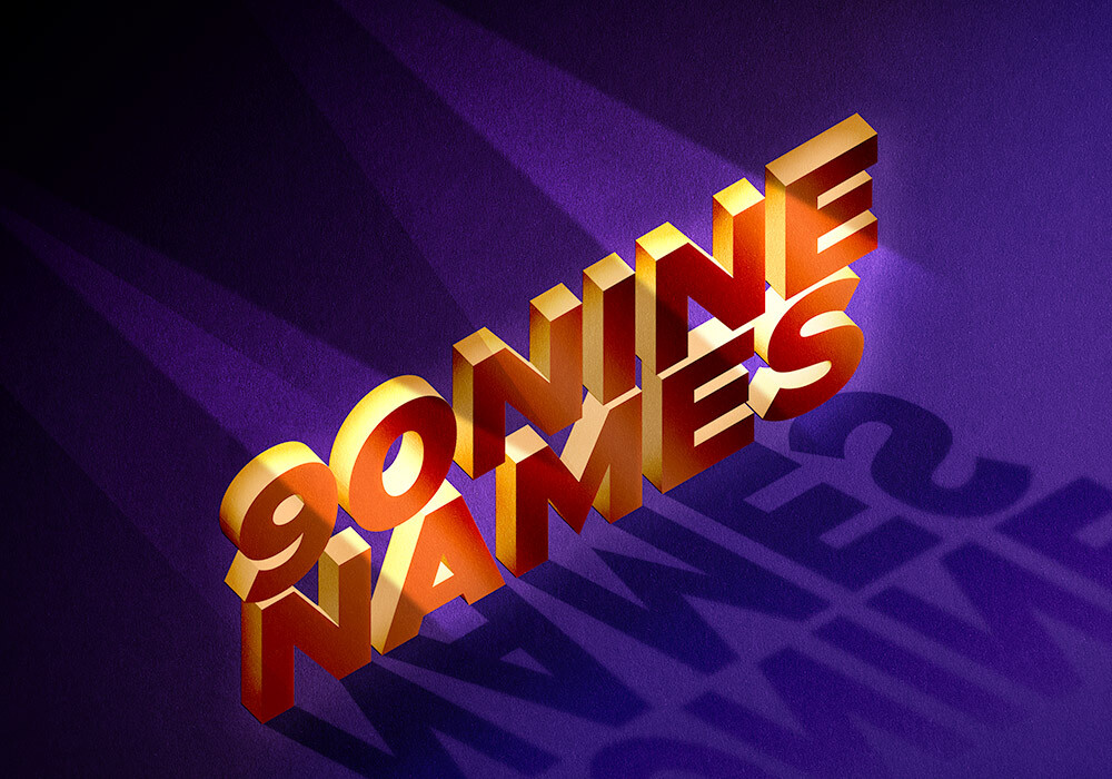 ArtStation - 90 Nine Names Text Effects, PSD Template File | Artworks