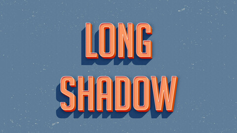 ArtStation - Long Shadow Text Effects, PSD Template File | Artworks