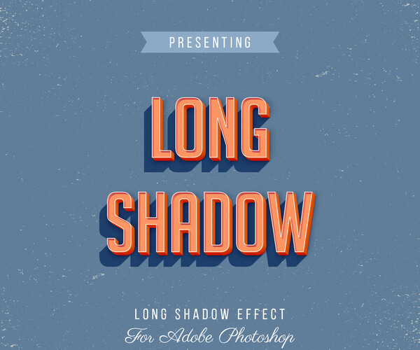 ArtStation - Long Shadow Text Effects, PSD Template File | Artworks