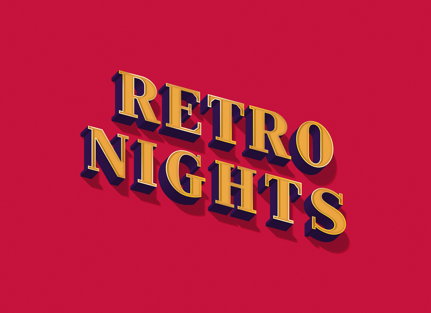 ArtStation - Retro nights Text Effects, PSD Template File | Artworks