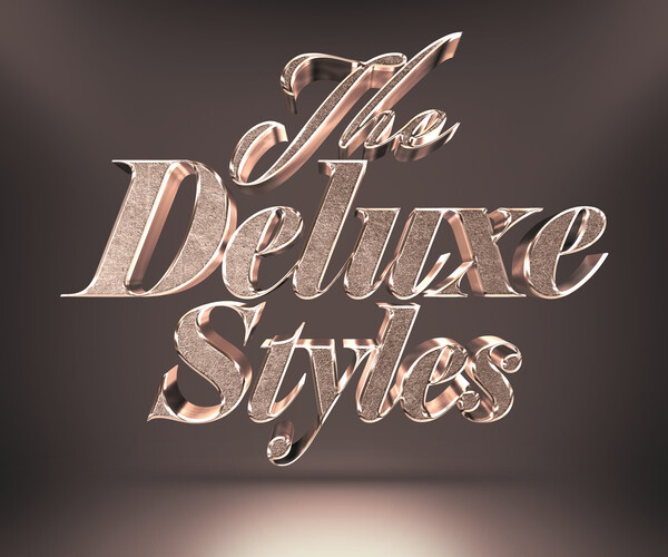 ArtStation - The Deluxe Styles Text Effects, PSD Template File | Artworks