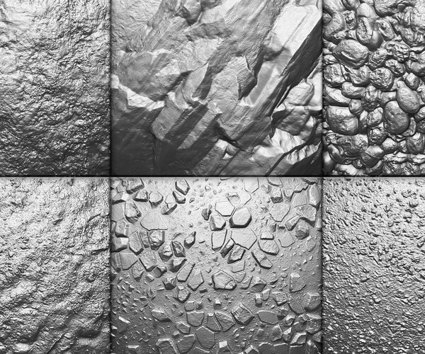 ArtStation - 20 Ground Alphas vol.4 for ZBrush, Blender (2K, PNG) | Brushes
