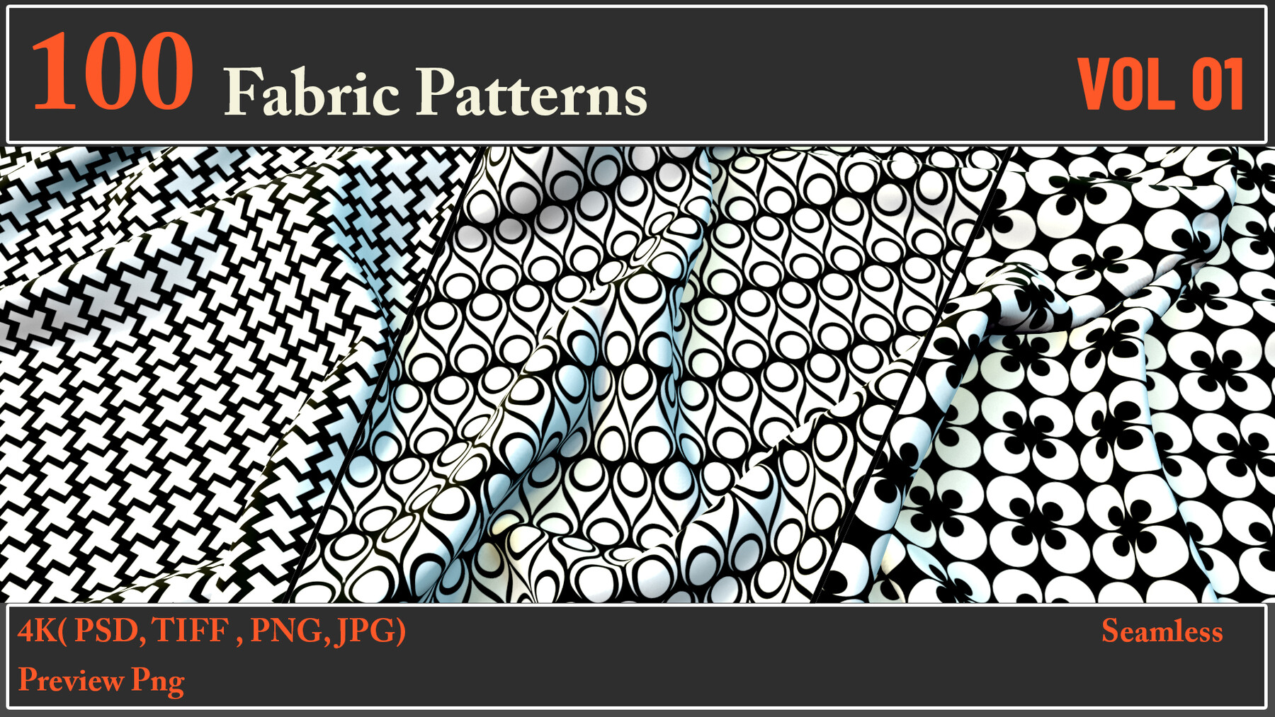 ArtStation - 100 Fabric Pattern VOL 01 | Game Assets