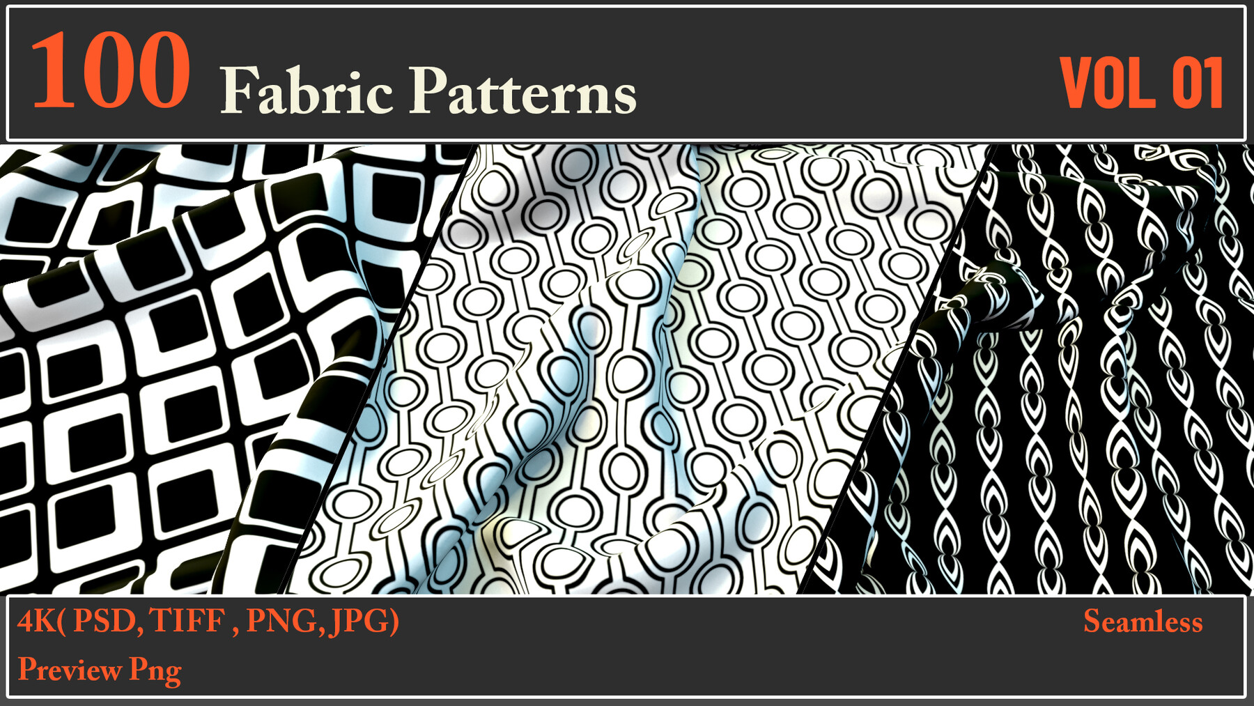 ArtStation - 100 Fabric Pattern VOL 01 | Game Assets