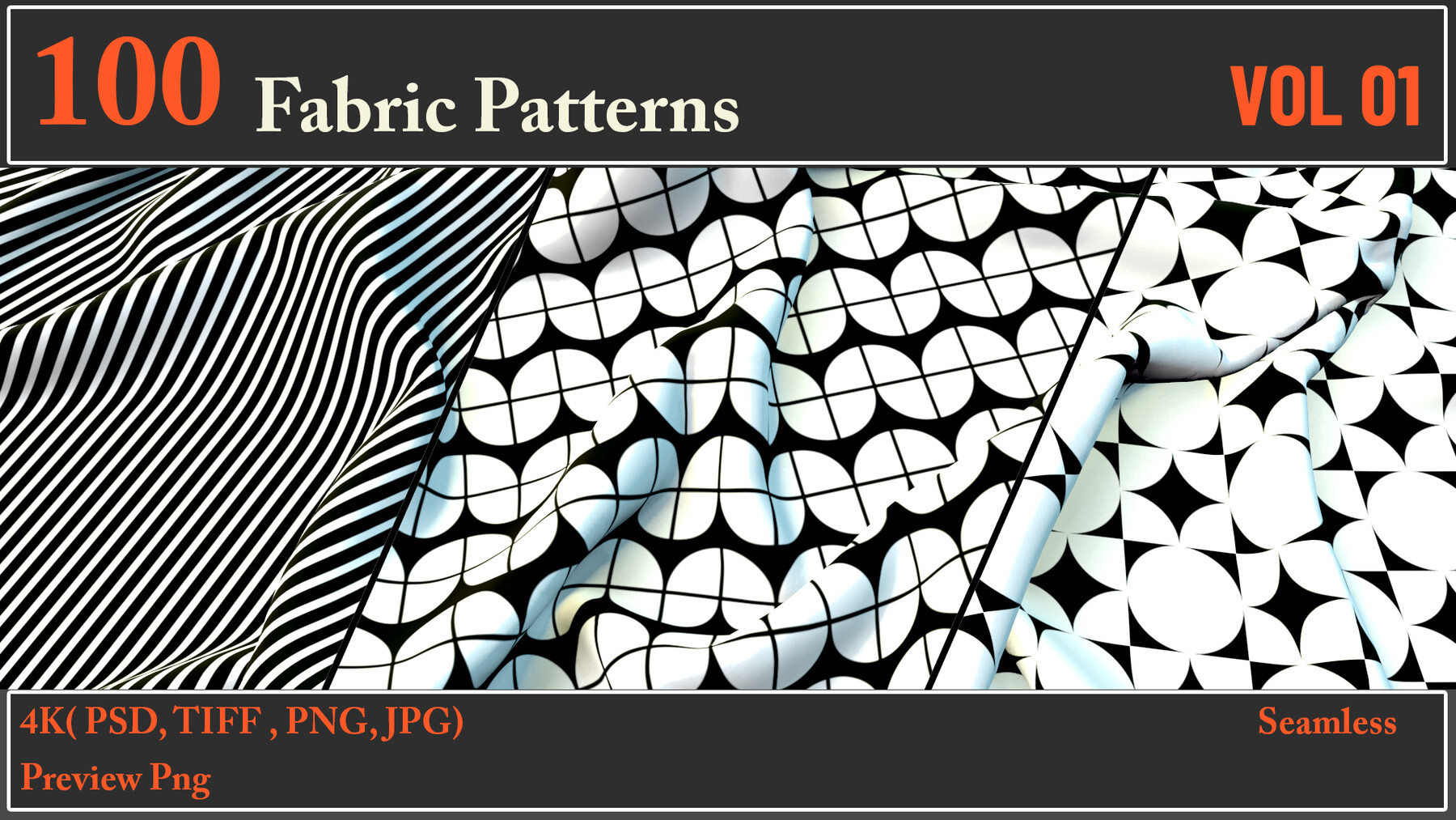 ArtStation - 100 Fabric Pattern VOL 01 | Game Assets