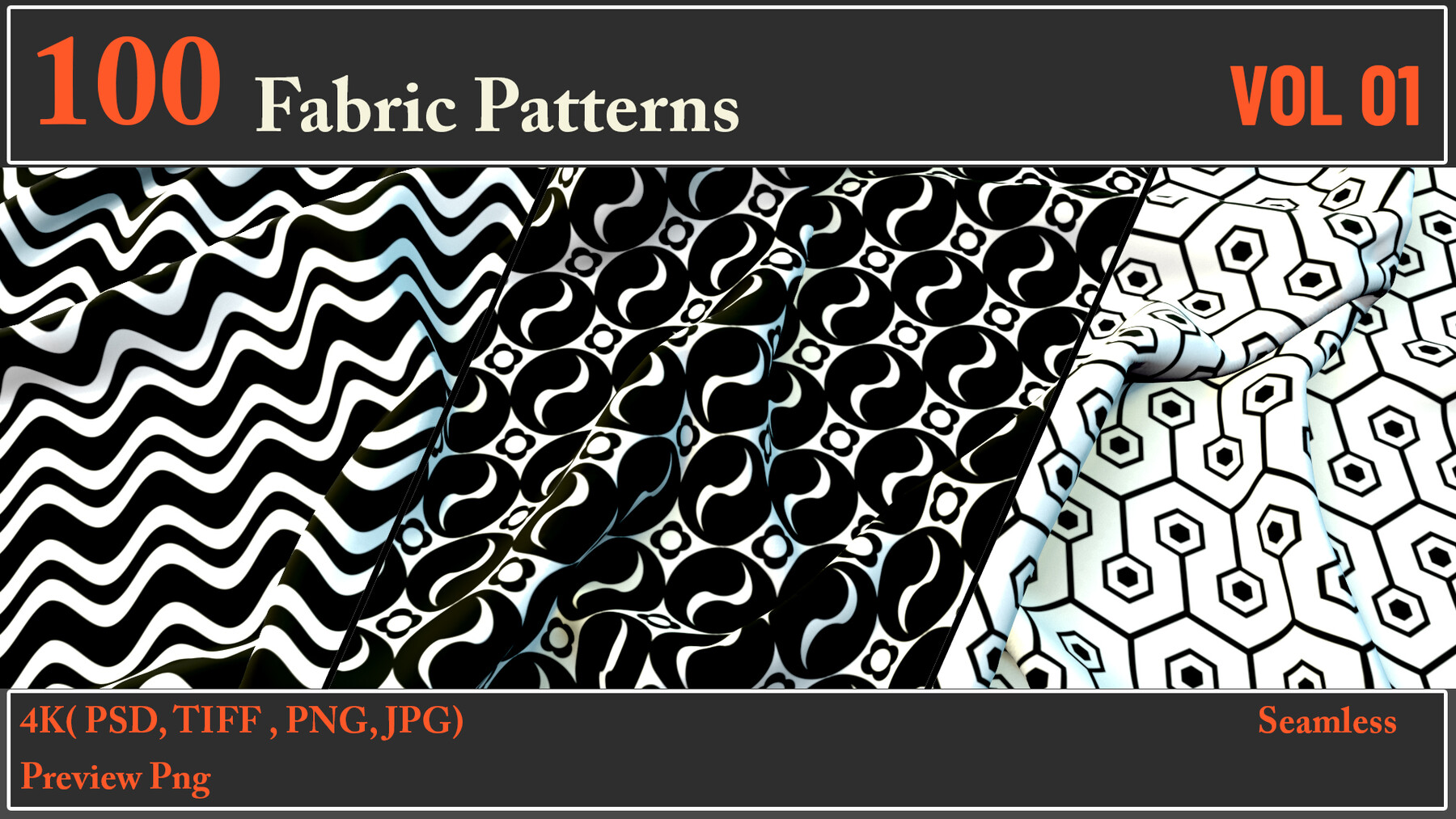 ArtStation - 100 Fabric Pattern VOL 01 | Game Assets